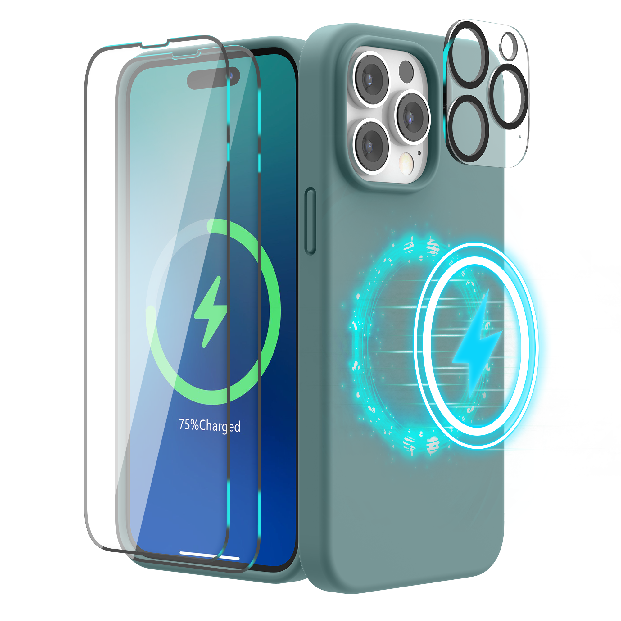 SURPHY (4 in 1 Designed for iPhone 14 Pro Max Case Compatible with Mag ...